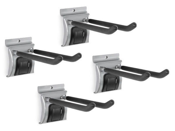 Lockable Slatwall 8 in. Double Hooks (Pack of 4) - NewAge Products