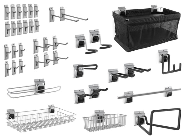 Lockable Slatwall 40PC Accessory Kit - NewAge Products