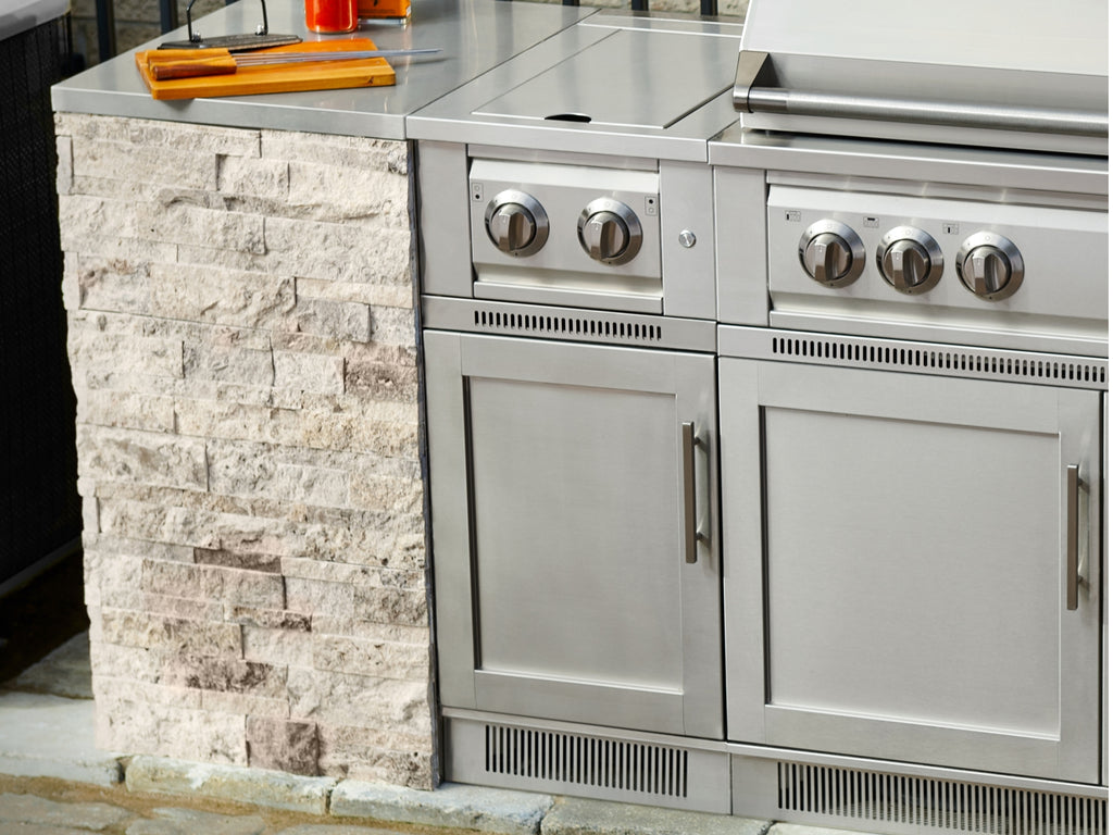 Signature Outdoor Kitchen Cabinet Stainless Steel Countertop Bundle: 3 ...