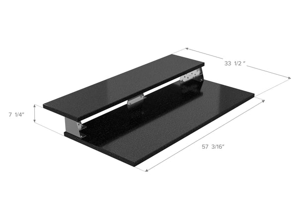 Black Galaxy Granite Countertop Bundle: 36 in. Countertop, 54 in. Bar ...