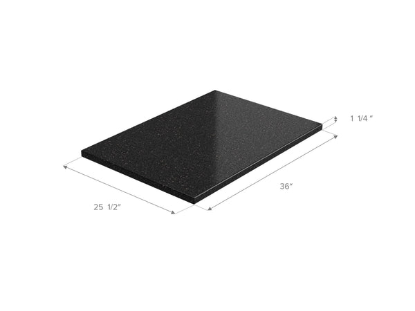 Black Galaxy Granite Countertop Bundle: 36 in., 90 Degree Corner Count ...