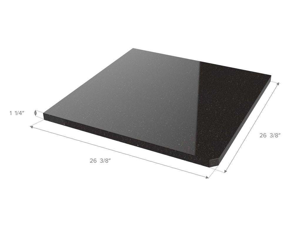 Black Galaxy Granite Countertop Bundle: 36 in., 90 Degree Corner Count ...