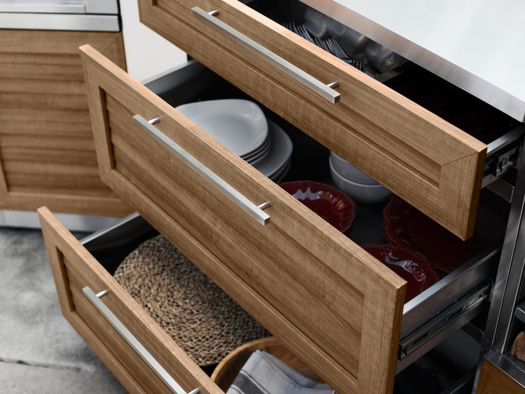 Outdoor Kitchen Stainless Steel Louvered Doors 2 Piece Cabinet Set wit ...