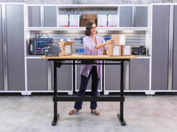 56 in. Electric Adjustable Height Worktable with Drawer - NewAge Products