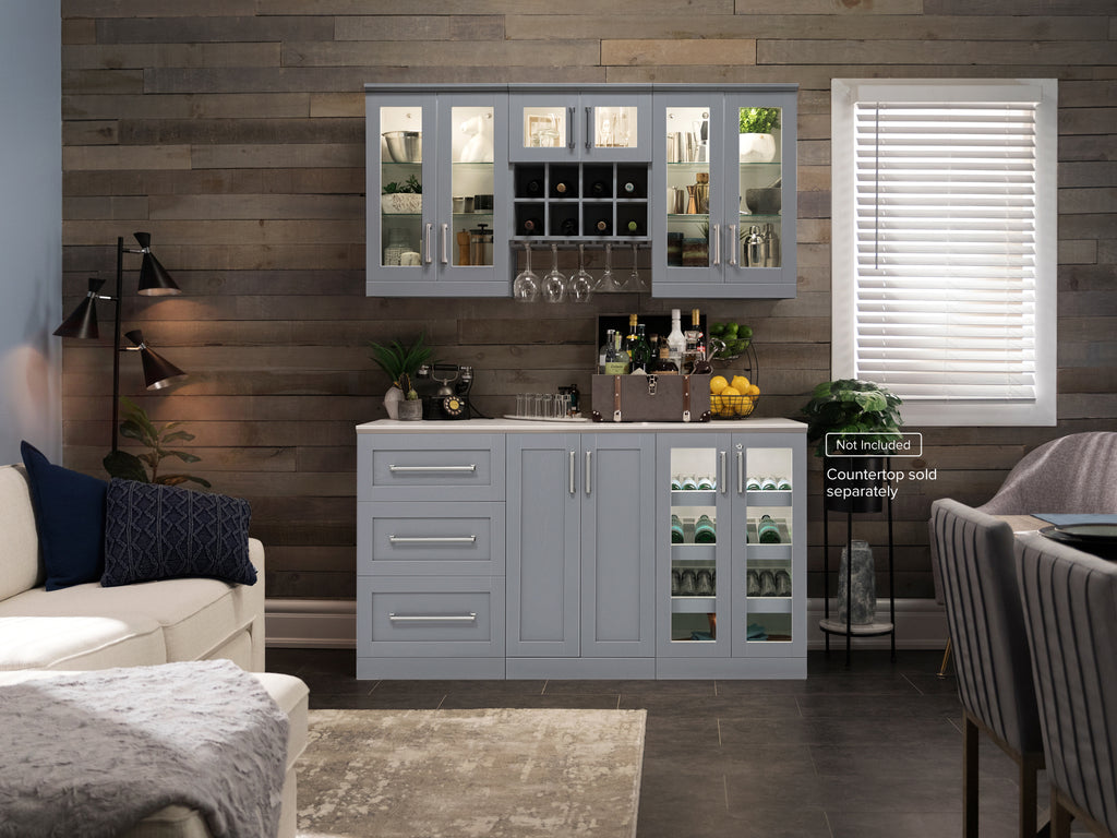 Home Bar 5 Piece Cabinet Set - NewAge Products