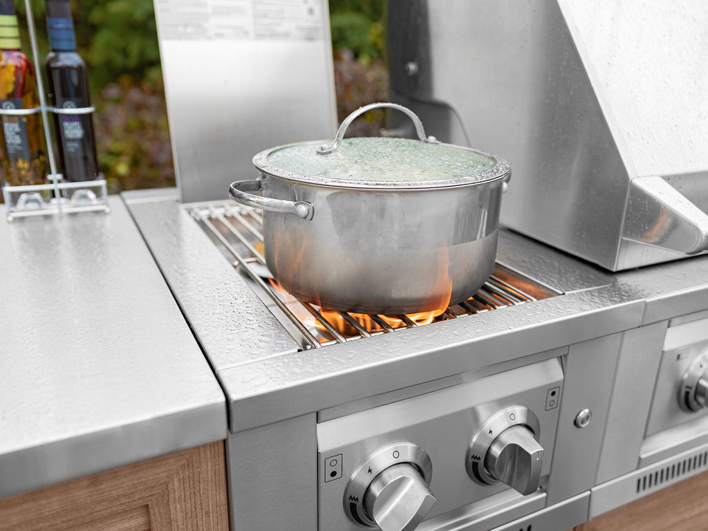 Outdoor Kitchen Stainless Steel Platinum Dual Side Burner - NewAge Products