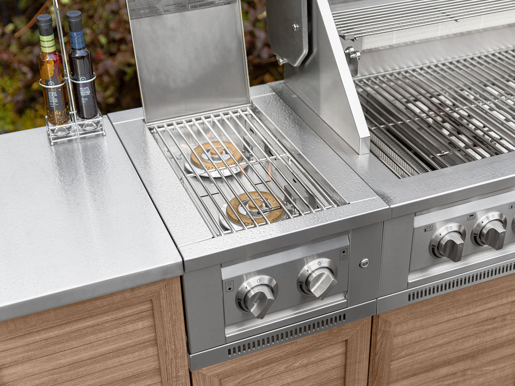 Outdoor Kitchen Stainless Steel Platinum Dual Side Burner - NewAge Products
