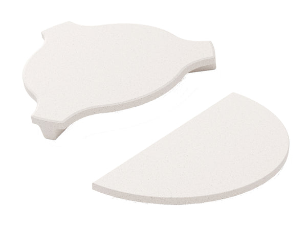 Outdoor Kitchen Kamado 2-Piece Bundle (11 in. Heat Diffuser, 14 in. Ha ...